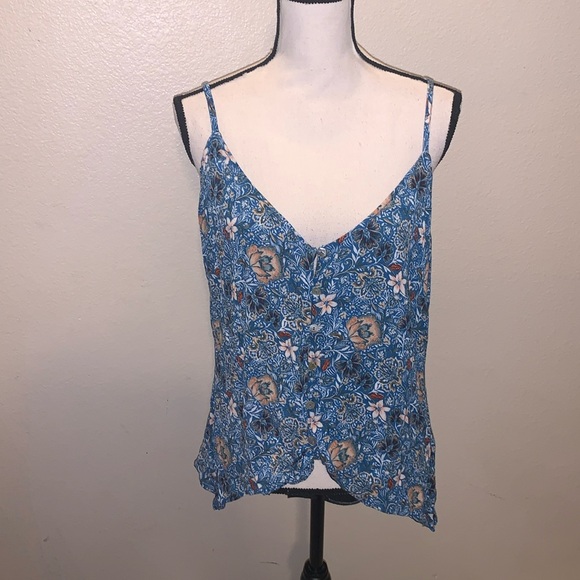Shyanne | Tops | Shyanne Country Western Blue Floral Button Down Tank ...